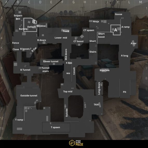 CS2 Dust 2 Callouts - Learn All 2025 Dust 2 Map Callouts