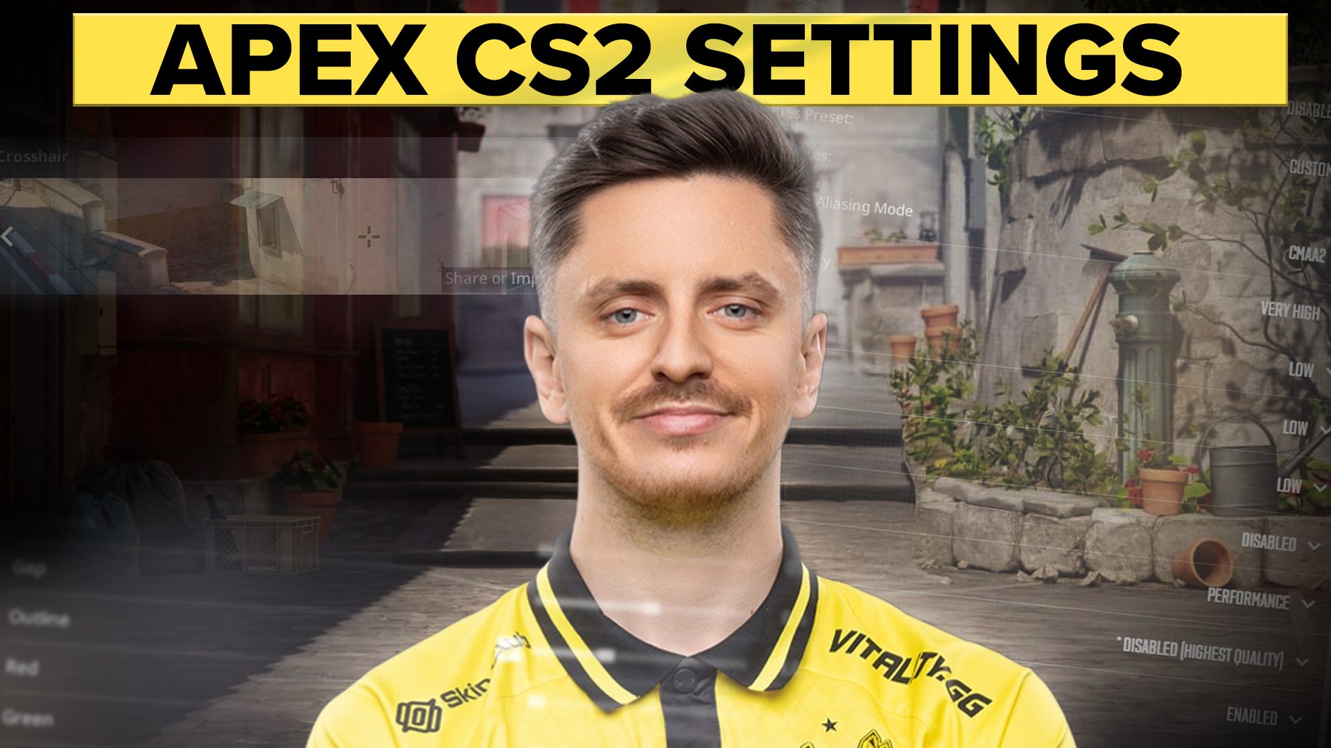 apEX CS2 Settings, Crosshair, Config & Gear (2025)