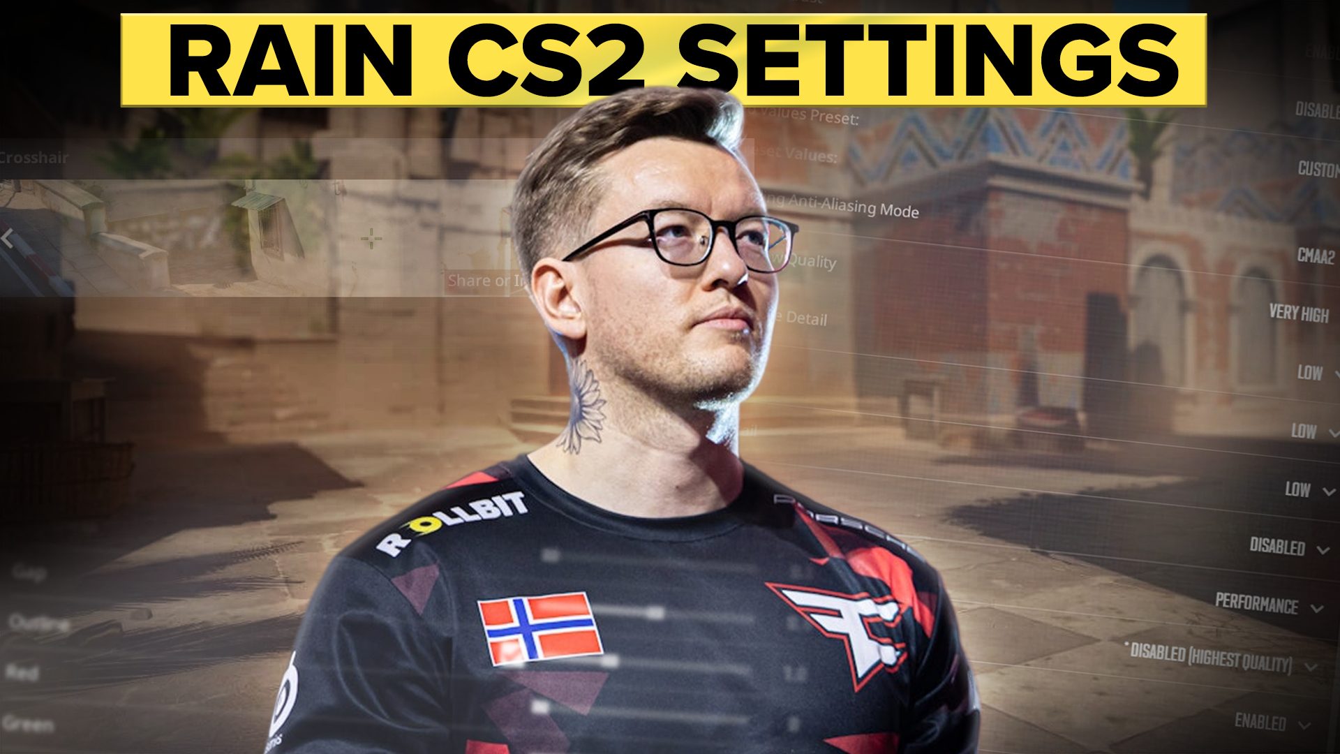 rain CS2 Settings, Crosshair, Config & Gear (2026)