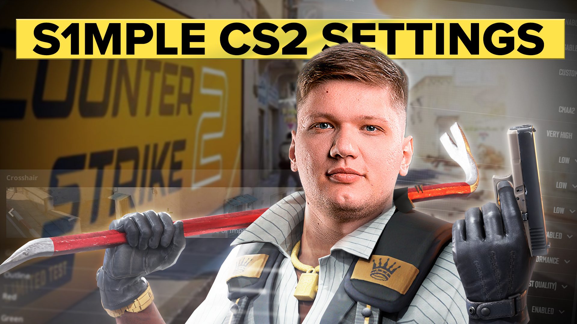 s1mple CS2 Settings, Crosshair, Config & Gear (2025)