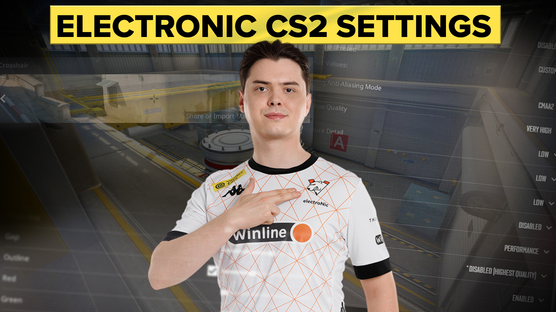 electronic CS2 Settings, Crosshair, Config & Gear (2026)