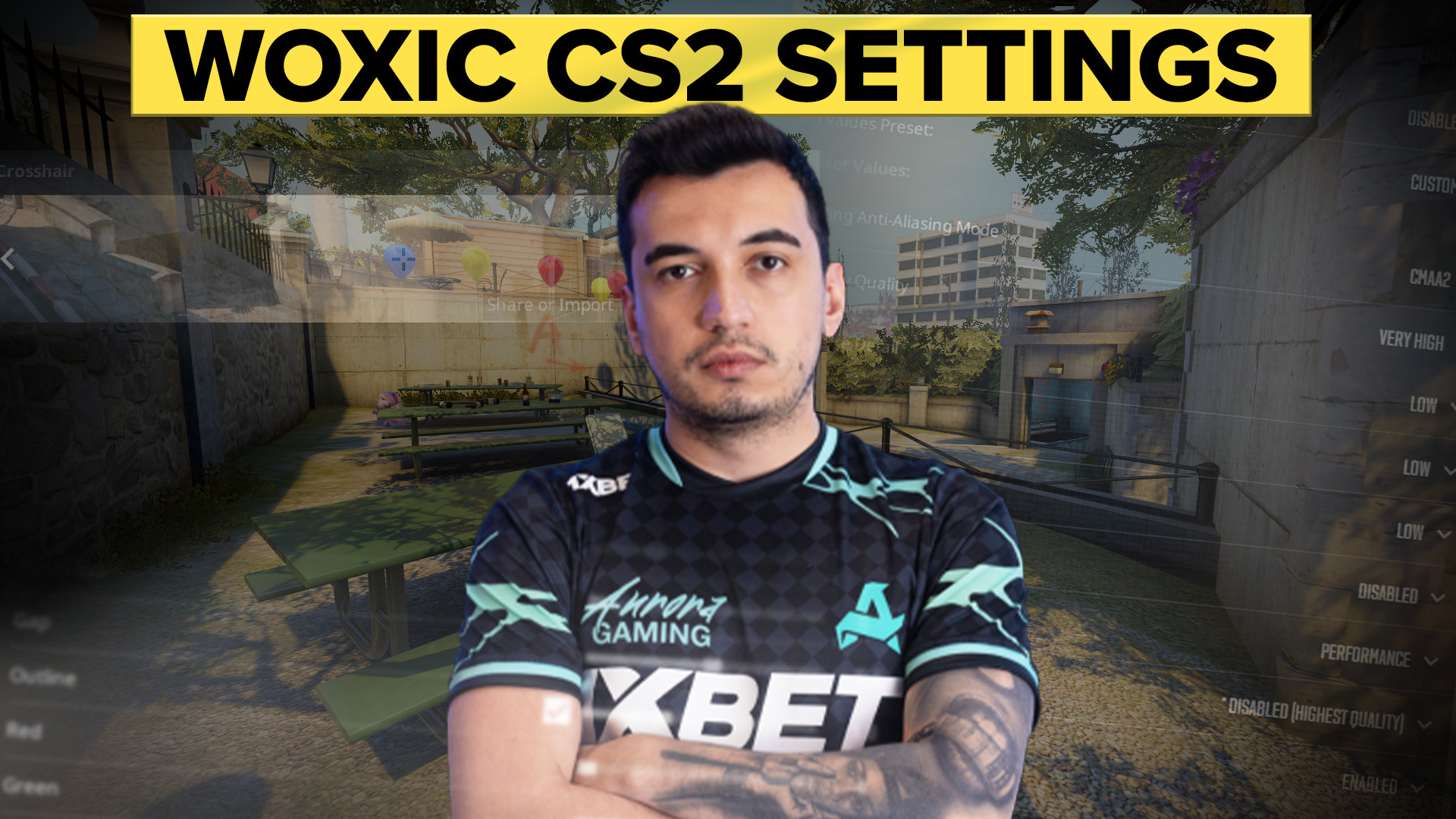 woxic CS2 Settings, Crosshair, Config & Gear (2026)